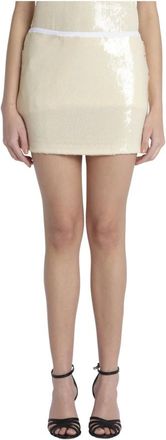 N&deg;21 Femme, Jupes, Jaune, Taille: 38 FR Sequin Mini Skirt