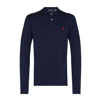 Polo Ralph Lauren Custom Slim Fit Mesh Poloshirt - - Tops - Herren - Blau - L