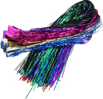 OSALADI Weihnachtsbaum Lametta Girlande 18cm X 1m Aluminiumfolie Mehrfarbig Schimmernde Lametta Fransen f&uuml;r Weihnachtsdeko Selbstgemacht Party und Haarschmuck