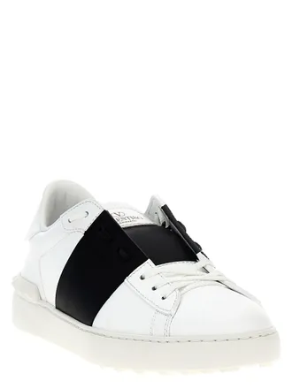 Valentino Garavani Contrast Band Leather Sneaker - White