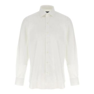 Finamore Homme, Chemises, Blanc, Taille: 5XL Napoli Shirt