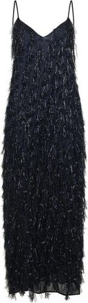 Stella McCartney Femme, Robes, Bleu, Taille: 40 FR Metallic Tinsel Slip Dress