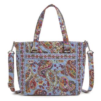 Vera Bradley Damen Schultertasche aus Baumwolle mit Mehreren Riemen Handtasche, Provence Paisley