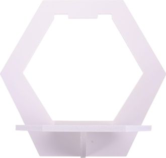 OSALADI PVC Wandregal Sechseckig Schwebendes K&uuml;chen Organizer Regal Multifunktionales Aufbewahrungsregal f&uuml;r Bad Schlafzimmer