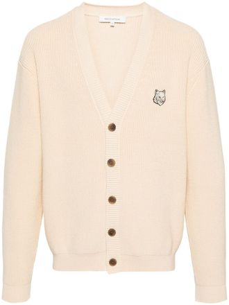 Maison Kitsuné cardigan Baby Fox - Tons neutres
