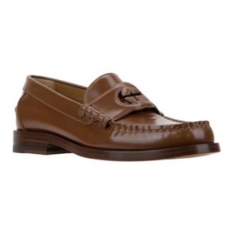 Gucci Herren Slip-On Lederloafer - - Shoes - Herren - Braun - 47 EU