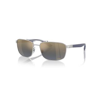 Ray-Ban Rb3737 Polarized+ Lenses Sonnenbrillen Blau Fassung Blau Glas Polarisiert 60-18