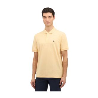 Brooks Brothers Gelbes Heather Supima Baumwoll-Stretch-Piqu&eacute;-Polohemd - - Tops - Herren - Gelb - XS