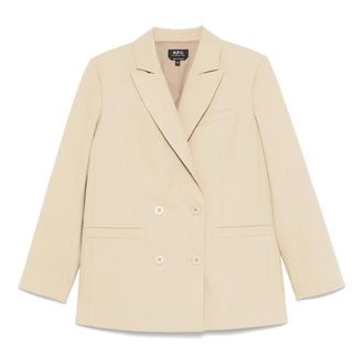 A.P.C. Double Breasted Lucy Blazer - - Jackets - Damen - Beige - S