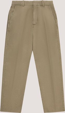 Circolo 1901 Regular-Fit Trousers in Twill Oliva / 48