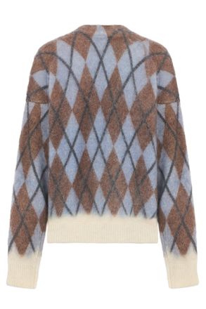 Acne Studios Womens Cardigan Mohair Blend Light Blue Cardigans Sweater