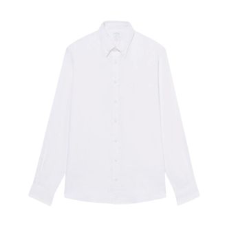 Brooks Brothers Homme, Chemises, Blanc, Taille: L Chemise Slim Boutonn&eacute;e en Lin