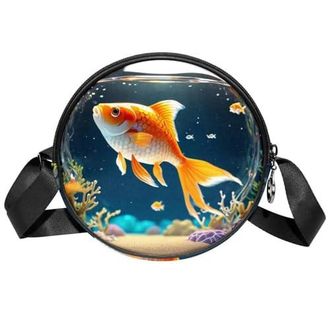 Generic Sac &agrave; bandouli&egrave;re rond rond pour femme, petit sac &agrave; bandouli&egrave;re avec fermeture &eacute;clair, bretelles r&eacute;glables, style d&eacute;contract&eacute;, pour femmes et filles