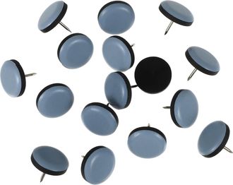 SOLUSTRE 16 St&uuml;ck Teiliges M&ouml;belgleiter mit N&auml;geln Runde Stuhlgleiter aus Blauem Kratzfest Ger&auml;uscharm Bodenschutz f&uuml;r Teppich Holz Vinyl Geeignet f&uuml;r St&uuml;hle T