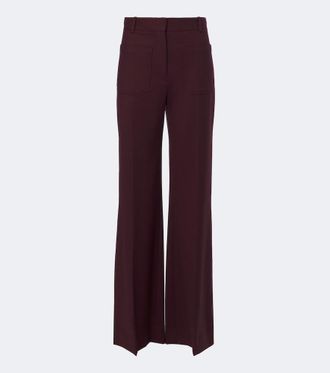 Victoria Beckham Weite Hose Alina aus Flanell