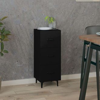 vidaXL Buffet Noir 34,5x34x90 cm Bois ding&eacute;nierie