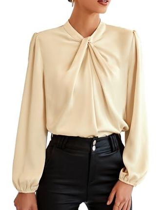 Grace Karin Chemisier Femme &Eacute;l&eacute;gant Manches Longues Blouses Chemises Femme Casual Business CL2199-3 XL