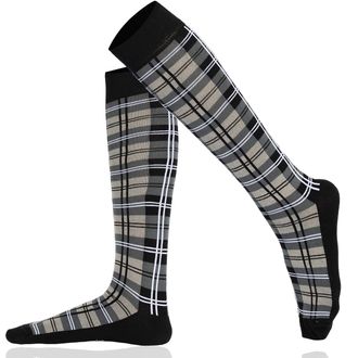 MySocks Unisex Kniestrümpfe lange Socken Design prüfen grau