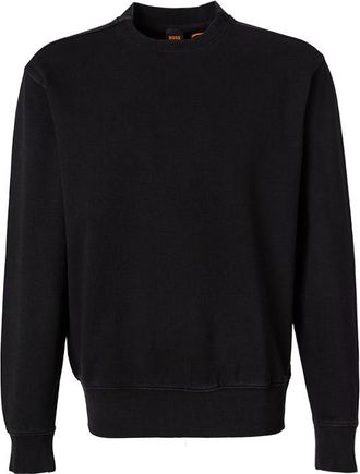 Boss Orange by Hugo Boss BOSS Orange Herren Pullover schwarz Baumwolle unifarben