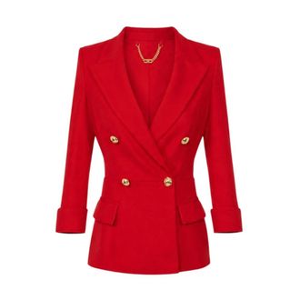 Elisabetta Franchi Blazer Double-Breasted - Femme - Vestes - Rouge - Taille: 46 FR