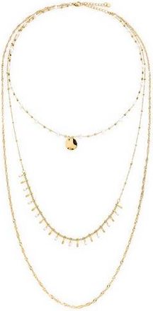 Au Printemps Paris Collier triple cha&icirc;ne