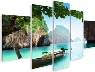 Islandburner Bild auf Leinwand Boot Strand Insel Krabi Provinz Thailand Bilder Wandbilder Poster