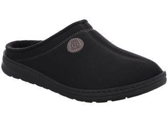 Rohde Herren Pantoffel Hausschuh warm gef&uuml;ttert Wechselfu&szlig;bett Asiago 7141, Gr&ouml;&szlig;e:44 EU, Farbe:Schwarz
