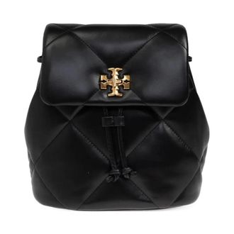 Tory Burch Femme, Sacs, Noir, Taille: ONE Size Quilted Leather Small Backpack