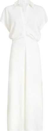 Brunello Cucinelli robe longue à ornements métalliques - Blanc