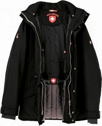 Wellensteyn Allwetterjacke Herrenjacke Golfjacke-Winter Schwarz