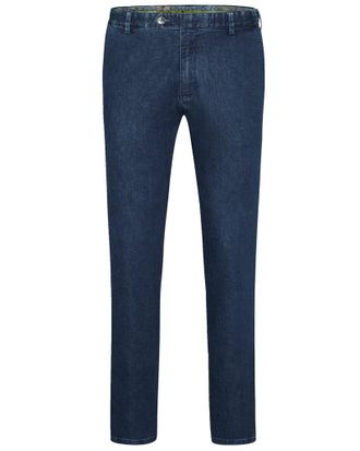 Meyer Trousers Denim Chino Oslo mit Stretchanteil, Modern Fit in