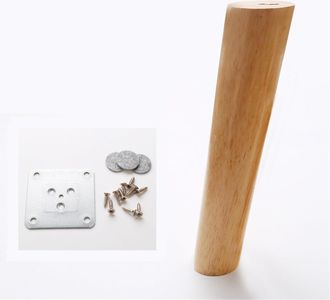 Generic 4er-Set M&ouml;belbeine aus Holz, 6-70 cm (2,36-27,56 Zoll), Sofaf&uuml;&szlig;e, Bettbeine aus massivem Gummibaumholz(40cm-Angled Legs)