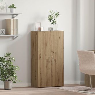 vidaXL Cabinet de Bureau avec &eacute;tag&egrave;re ch&ecirc;ne artisanal 60 x 32 x 115 cm Vidaxl