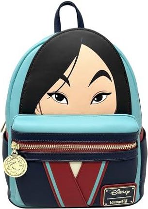 Loungefly Disney Mulan Sac bandouli re double bandouli re pour femme, bleu, Medium, Sac bandouli re