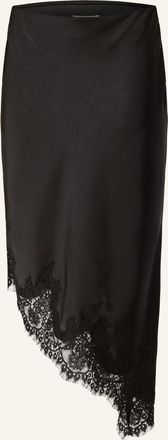 Neo Noir Neo Noir Satinrock Fiora Mit Spitze schwarz