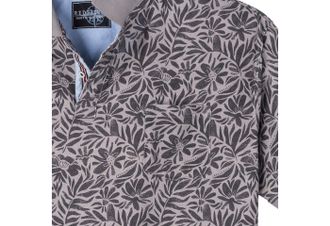 Redfield Poloshirt Redfield &Uuml;bergr&ouml;&szlig;en Poloshirt grau floral Muster