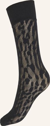Wolford Socken Reptile Net Socks schwarz