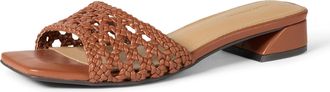 Amazon Essentials Damen Mini Heel Mule Sandals, Hellbraunes Rohrgewebe, 38.5 EU