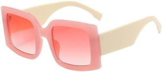 Generic Lunettes De Soleil Carr&eacute;es &Agrave; Grande Monture For Femme, Id&eacute;ales For La Photographie De Rue, La Conduite, Le Sport Et Les D&eacute;placements Quotidiens.(Pink)