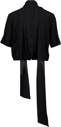 Gucci Kurz&auml;rmeliges Oberteil - Schwarz