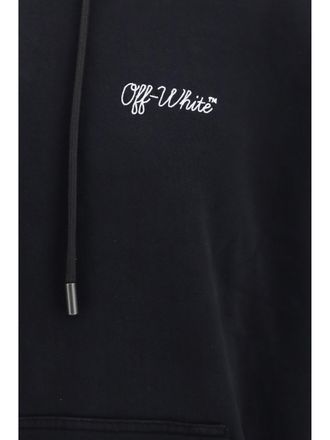 Off-white Mens Skate Hoodie Script Logo Black Cotton Sweatshirts Sweater