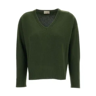 Drumohr Femme, Pulls, Vert, Taille: 42 FR Pull col en V