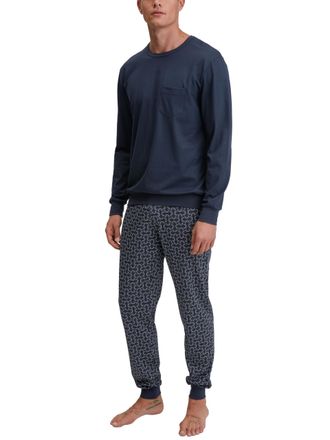 CALIDA Relax Imprint B&uuml;ndchen-Pyjama Herren, aus 100% Baumwolle, pflegeleicht, elastisch und formstabil, in Single Jersey