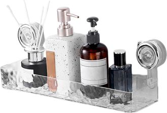 Generic Saugnapf-Regale, Dusch-Caddyy-Regal, Organizer, rutschfestes Aufbewahrungsregal, multifunktionaler Dusch-Organizer, wiederverwendbares Badezimmer-Zube