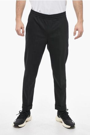 Neil Barrett Wool Blend REM Slim Fit Pants with Elastic Waistband size 48