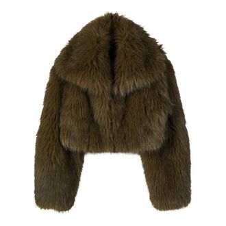 Patrizia Pepe Faux Fur & Shearling Vestes - Femme - Vestes - Vert - Taille: 40 FR