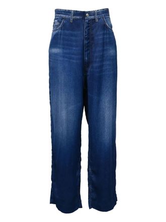 Balenciaga jean Trompe Loeil &agrave; coupe cinq poches - Bleu