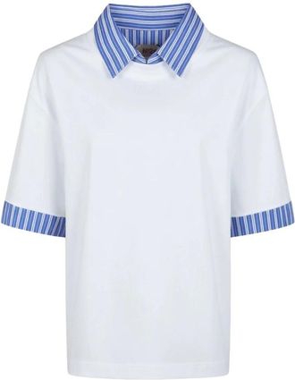 N&deg;21 Femme, Tops, Blanc, Taille: 38 FR T-shirt Effetto Camicia