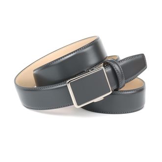 Anthoni Crown Herren Automatik Ledergürtel Gürtel, Grau, 100