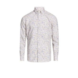 Au Printemps Paris Schmales bedrucktes Hemd - Beige